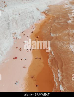 Aerial view of Scala dei Turchi Stock Photo - Alamy