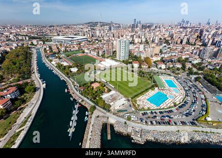 Istanbul, Turkey - 17 September 2022: Aerial view of Fenerbahce stadium ...