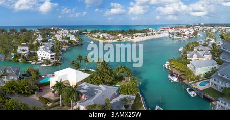 Aerial view of Sandyport residences, Delaporte Point, Nassau, The ...