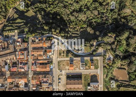 Aerial view of Anna, Valencia, Spain Stock Photo - Alamy