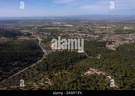 Aerial view of Olocau, Valencia, Spain Stock Photo - Alamy