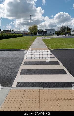 A street lines up with the perspective of the crosswalk Stock Photo - Alamy