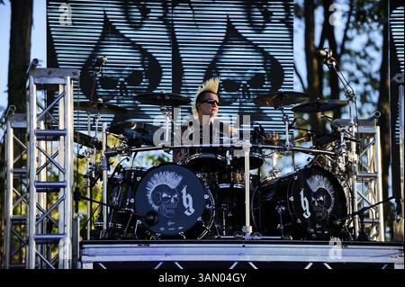 Drummer Ben Sims for Brantley Gilbert attends 29th Annual Kiss Country ...