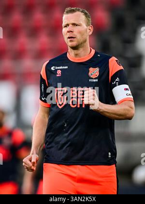 ALKMAAR - Henk Veerman of FC Volendam celebrates the 0-1 during the ...