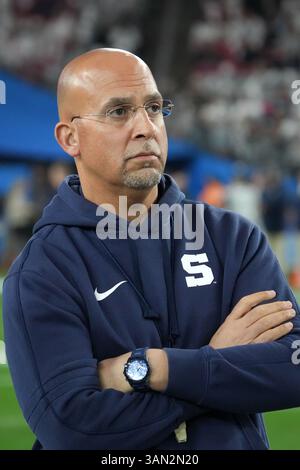 Penn State head football coach Bill O'Brien encourages his team as they ...