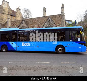 Bath City service bus 0n main road at Bradford on Avon. Taken April ...