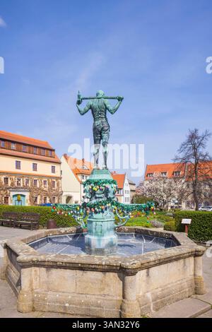 Dohna im Frühling Fleischerbrunnen von Alexander Höfer, 1912 Dohna ...