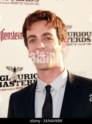 B.J. NOVAK INGLOURIOUS BASTERDS LOS ANGELES PREMIERE HOLLYWOOD LOS ...