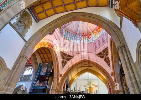 Blackburn Cathedral Lantern tower with sunlight shing through Stock ...