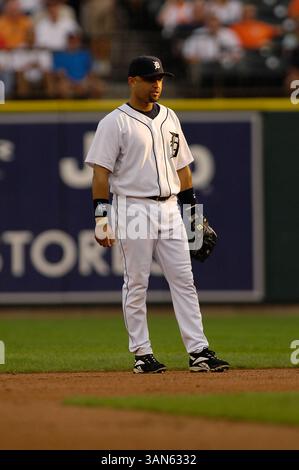 August 9, 2007: Detroit second baseman #14 Placido Polanco turns the ...