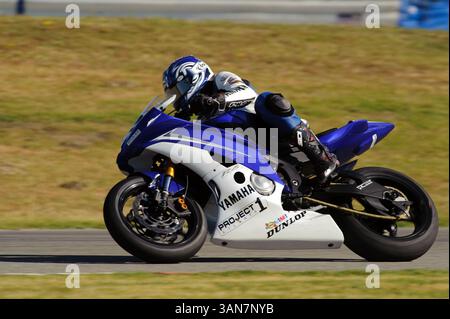 Dane Westby (2) on his Project 1 Atlanta Yamaha YZF-R6 during the Pro ...