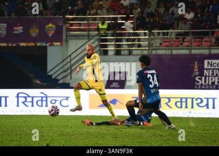 Kathmandu, Bagmati, Nepal. 14th Apr, 2025. (red) AMADOU DIOP of ...