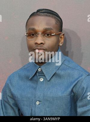 LONDON, ENGLAND - APRIL 14: Miles Caton attends the European premiere ...