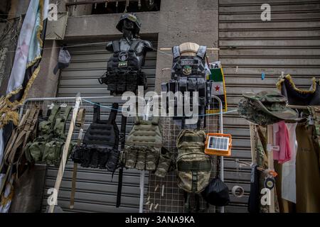 Homs, Syria. 25th Mar, 2025. A poster of "mosque manners" outside the ...