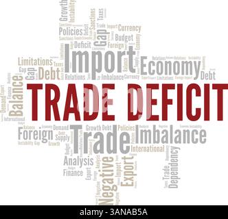 Trade Deficit word cloud conceptual design isolated on white background ...