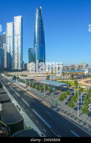 The new suburb of Barangaroo on Hickson Road in Sydney, Australia, seen ...