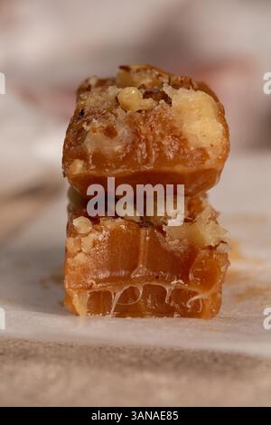 Creamy toffee with nuts, handmade Stock Photo - Alamy