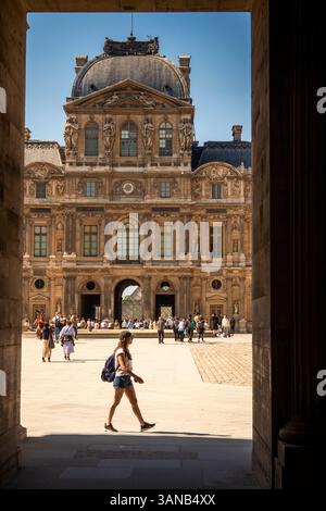 Pavilion Sully at the Louvre Museum & Art Gallery, Paris, France Stock ...