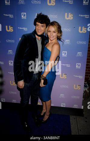 U.S. actors Becki Newton and Michael Urie arrive for the Festival's ...
