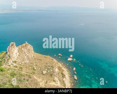 A beautiful view of a cliff at the sea, Cagliari, Sardinia Stock Photo ...