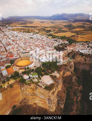Aerial view of the famous village of Ronda, Andalusia, Spain Stock ...