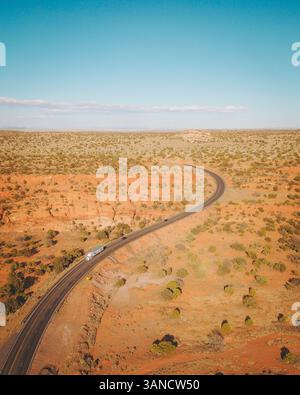 Aerial view of the Antelope Pass Road, near Page, Arizona, United ...