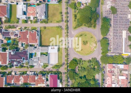 Aerial view of a neighbourhood in Sambikerep, Bandung city in west java ...
