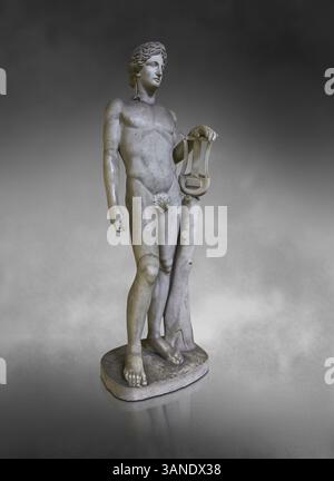 Roman statue of Apollo with a lyre, Roman 1st cent AD inspired by an ...