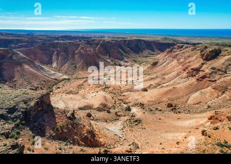 Aerial view of beautiful Charles Knife Canyon and Gorge with rugged ...