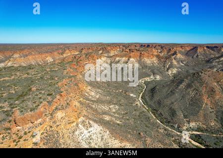 Aerial view of beautiful Charles Knife Canyon and Gorge with rugged ...