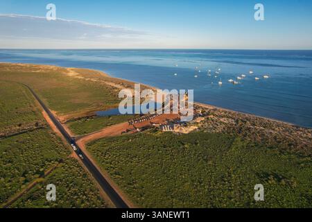 An aerial view of Exmouth, Ningaloo reef Stock Photo - Alamy