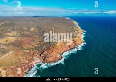 Scenic aerial view of Pot Alley Beach in Kalbarri National Park ...
