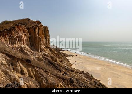 Aerial view of Popenguine Nature Reserve from the cliff Atlantic ocean ...