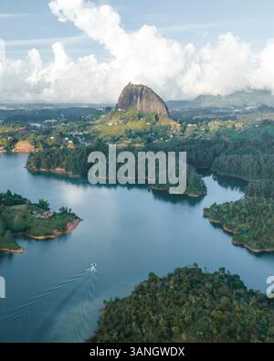 Guatape Andean resort town northwest Colombia Piedra del Penol giant ...