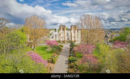 Elgin Cathedral Moray Scotland the spectacular gardens in Spring and ...
