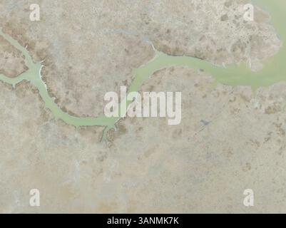 Aerial view of serene Bodo River with beautiful patterns along the ...