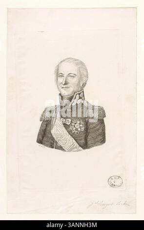 The print depicts General Nicolas-Léonard Bagert, also known as Beker ...