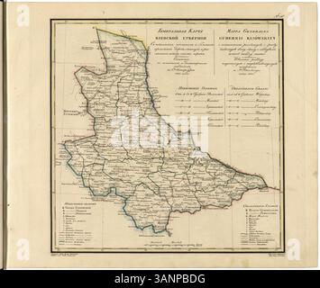 This 1821 map of Kiev Province, compiled by Colonel V.P. Piadyshev, is ...