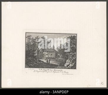 View of the Chapel of William Tell on the shores of Lake of the Four ...