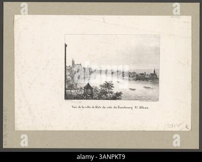 Lithograph by Rudolf Huber from the 19th century showing the Grimsel ...