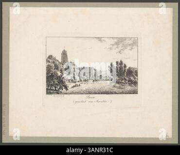 This circa 1810 etching by Franz Niklaus König shows a view of Bern ...