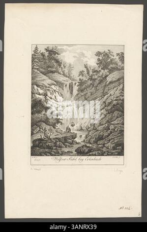 Etching from 1790 by Johann Heinrich Wüest, depicting 'Wasser-Fahl bey ...