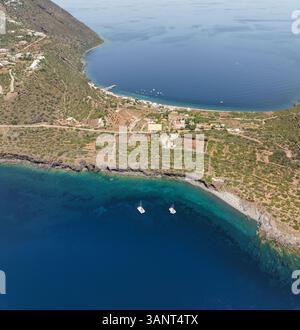Aerial view of Filicudi Island, Aeolian Islands archipelagos, Sicily ...