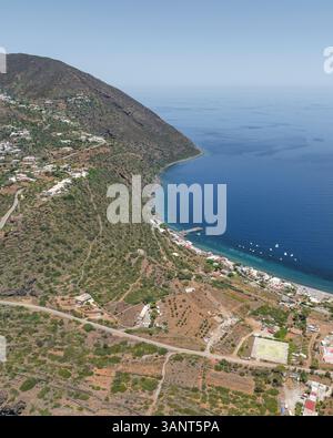 Aerial view of Filicudi Island, Aeolian Islands archipelagos, Sicily ...
