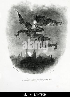 Eugène Delacroix - Illustration for Goethe Faust 1825 Stock Photo - Alamy