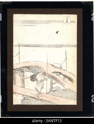 This artwork by Hokusai, known for his Japanese woodblock prints ...