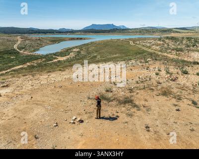 Aerial view of Embalse de Guadalteba, Campillos, Andalusia, Spain Stock ...