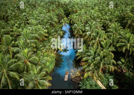 Aerial view of Maasin River, Dapa, Surigao del Norte, Philippines Stock ...