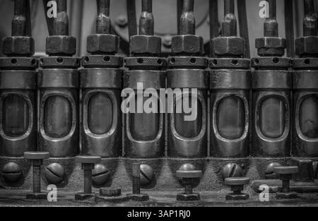 Oiling unit on a historic industrial machine Stock Photo - Alamy