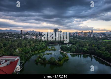 aerial view forest of Chapultepec. urban park in Mexico City. (Photo ...